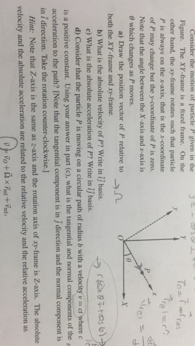 Solved Consider the motion of particle P given in the | Chegg.com