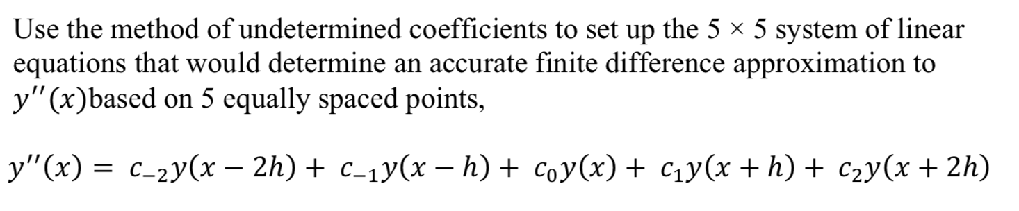 Solved Use the method of undetermined coefficients to set up | Chegg.com