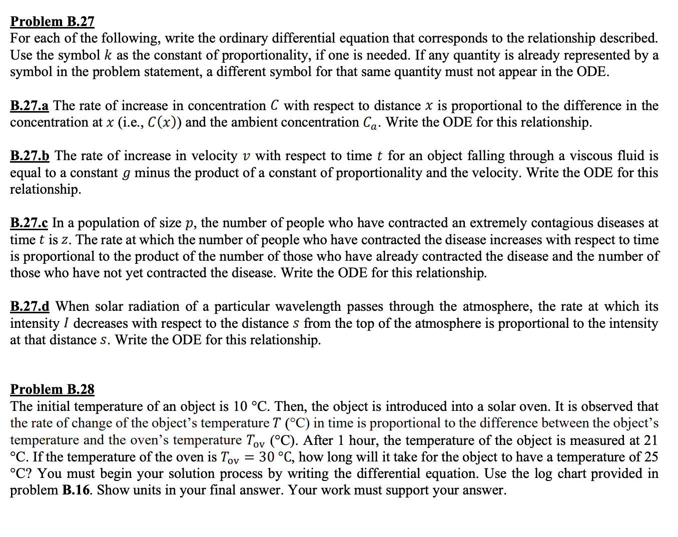 Solved Problem B.27 For each of the following, write the | Chegg.com