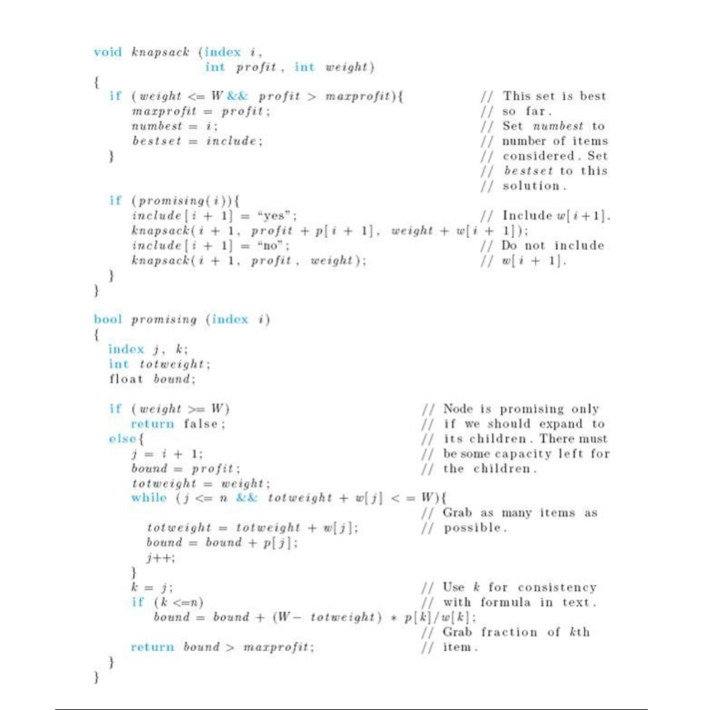 44. Modify the Backtracking algorithm for the 0-1 | Chegg.com