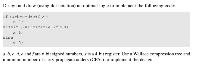 Solved Design and draw (using dot notation) an optimal logic | Chegg.com