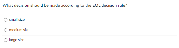 Solved What decision should be made according to the EMV | Chegg.com