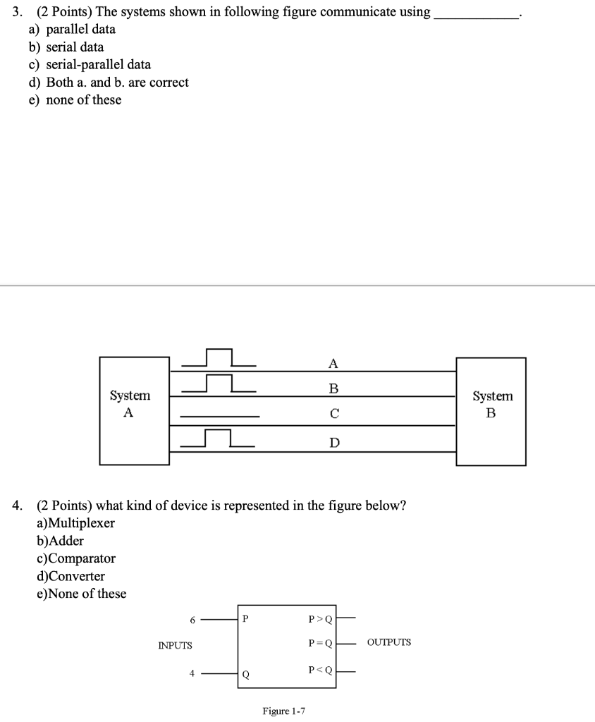 Solved 3. (2 Points) The systems shown in following figure | Chegg.com