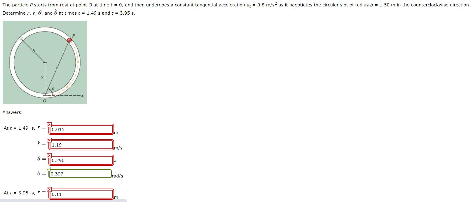 Solved The particle P starts from rest at point o at time t | Chegg.com