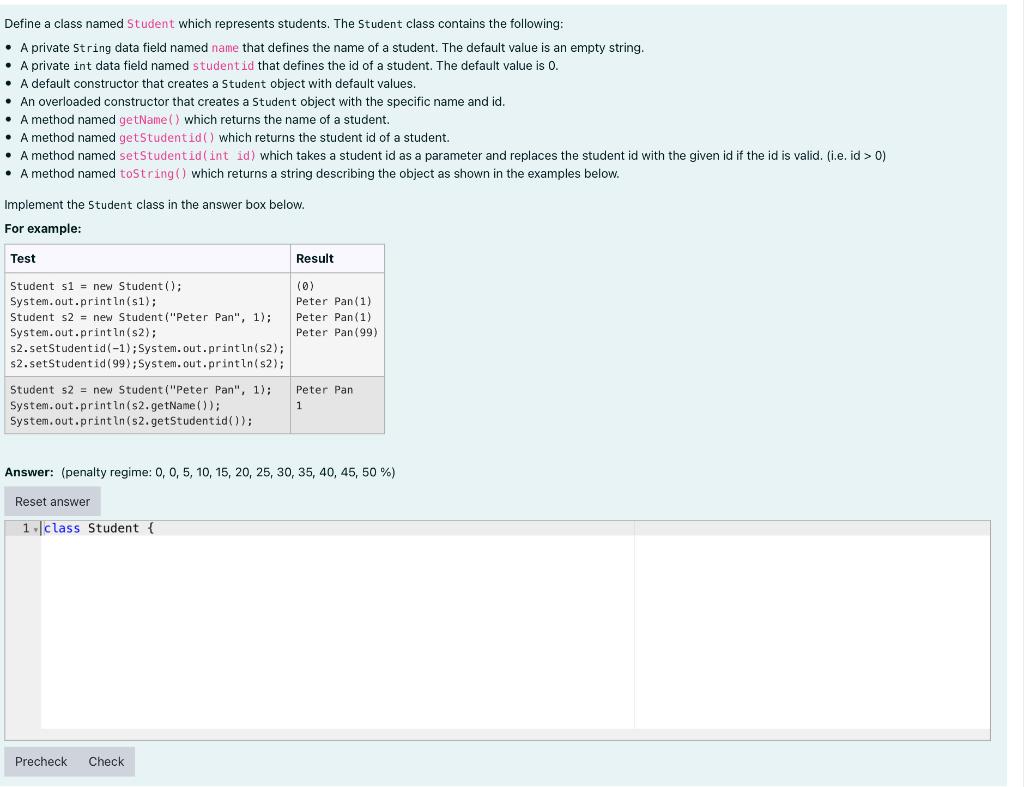 Solved Define a class named Student which represents | Chegg.com
