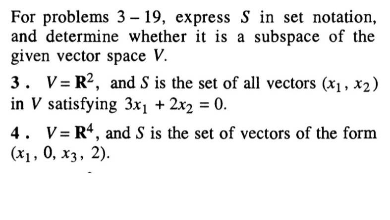 Solved For problems 3−19, express S in set notation, and | Chegg.com