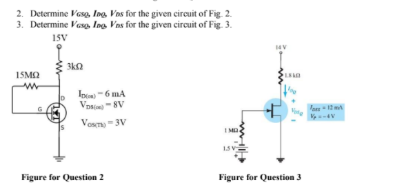 Solved 2. Determine Vosg, Ing, Vos for the given circuit of | Chegg.com