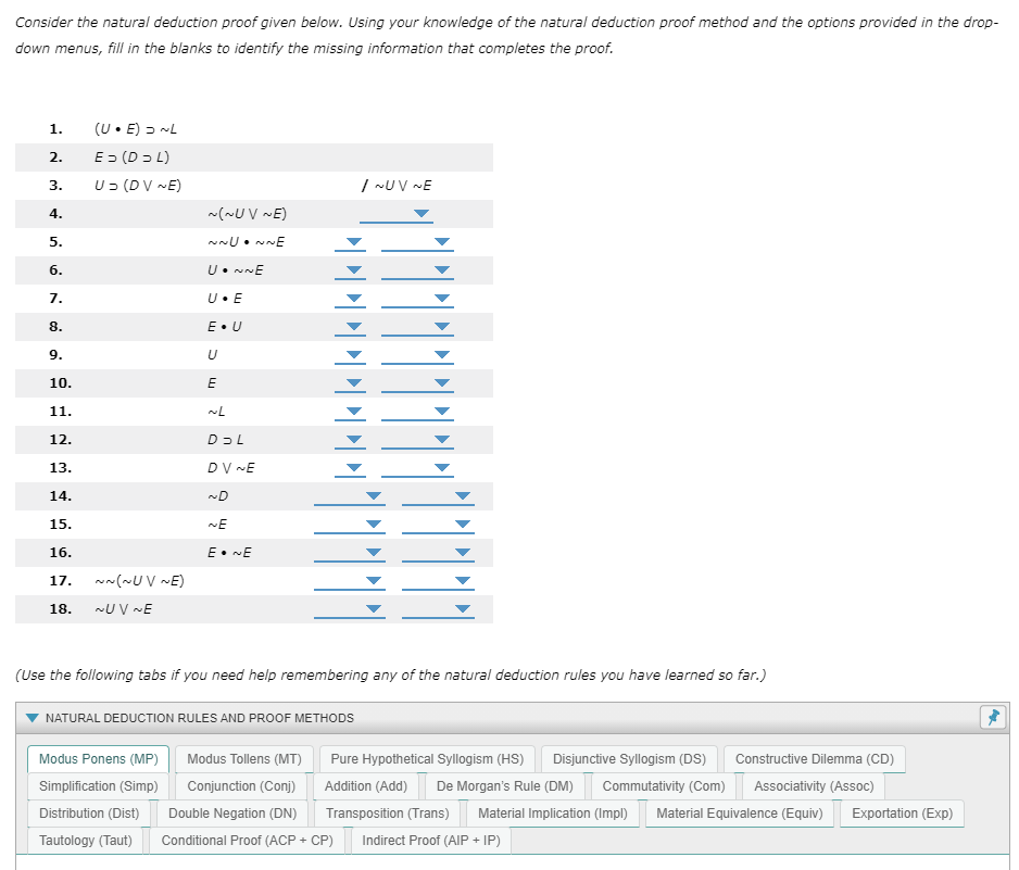 Solved Consider the natural deduction proof given below. | Chegg.com