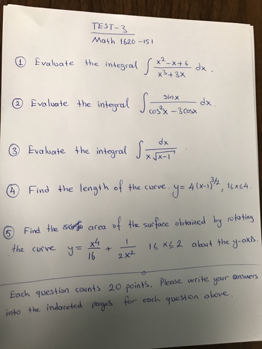 Solved Evaluate the integral integral x^2 - x + 6/x^3 + 3x | Chegg.com