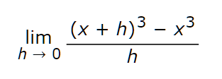Solved limh→0h(x+h)3−x3 | Chegg.com
