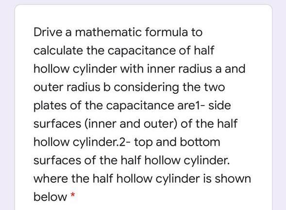Drive a mathematic formula to a calculate the | Chegg.com
