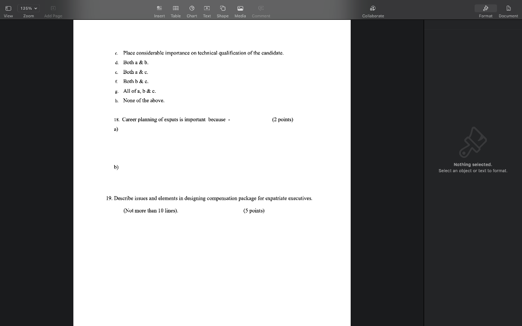 Solved View 125% Zoom Add Page O Insert Table Chart Text | Chegg.com