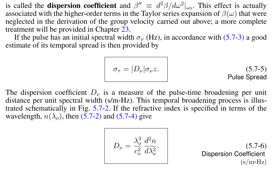 Dispersion (from Chapter 5) op ticd pulse →←ippt : | Chegg.com