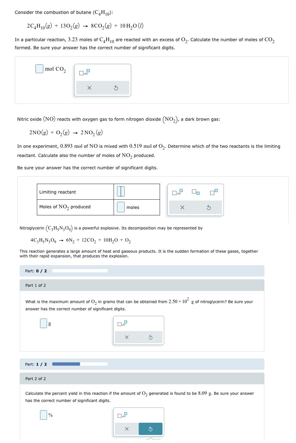 Solved Consider the combustion of butane (C4H10) | Chegg.com