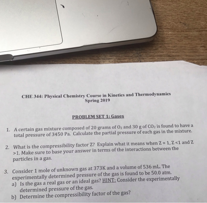 CHE 344: Physical Chemistry Course in Kineties and | Chegg.com