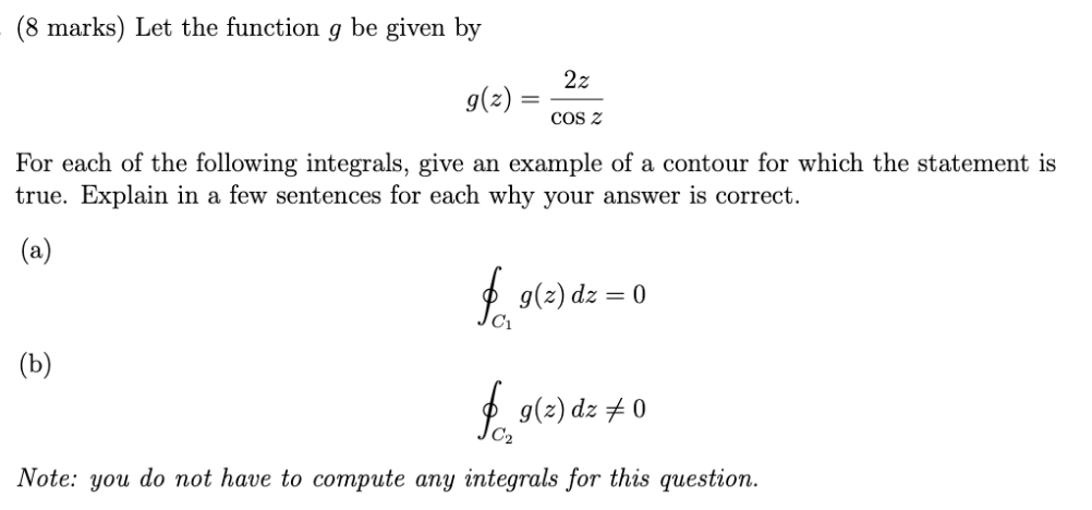 Solved ( 8 ﻿marks) ﻿Let the function g be ﻿given | Chegg.com