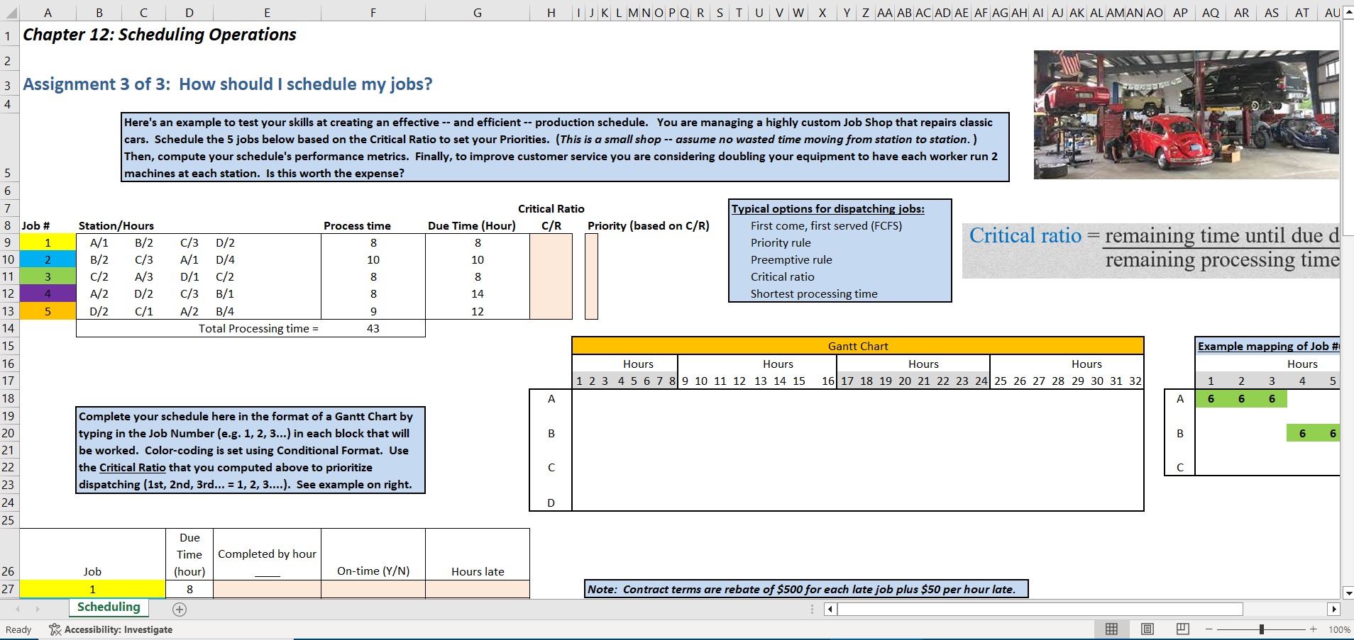 Solved Chapter 12: Scheduling OperationsAssignment 3 ﻿of 3: | Chegg.com