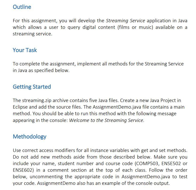 Solved Outline For this assignment, you will develop the | Chegg.com