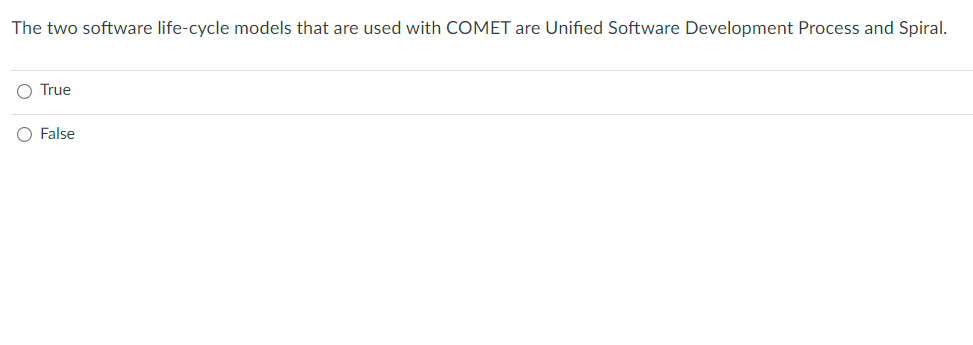 Solved The Two Software Life Cycle Models That Are Used With