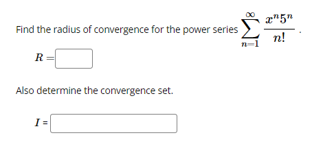 Solved Find the radius of convergence for the power series | Chegg.com