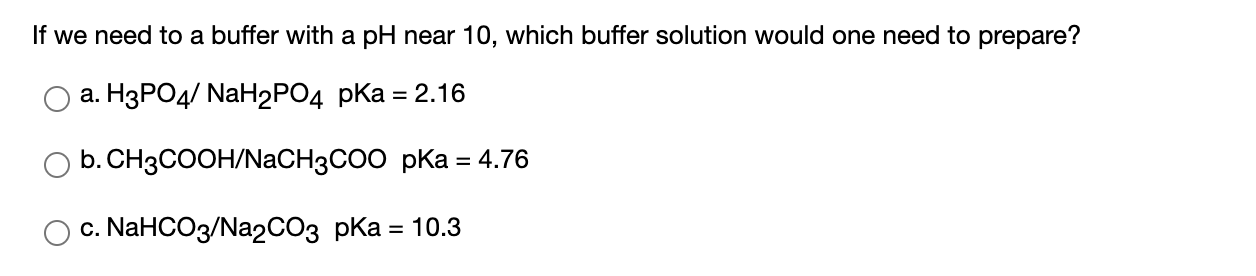 Solved If you want to make a NH4+/NH3 buffer solution, what | Chegg.com
