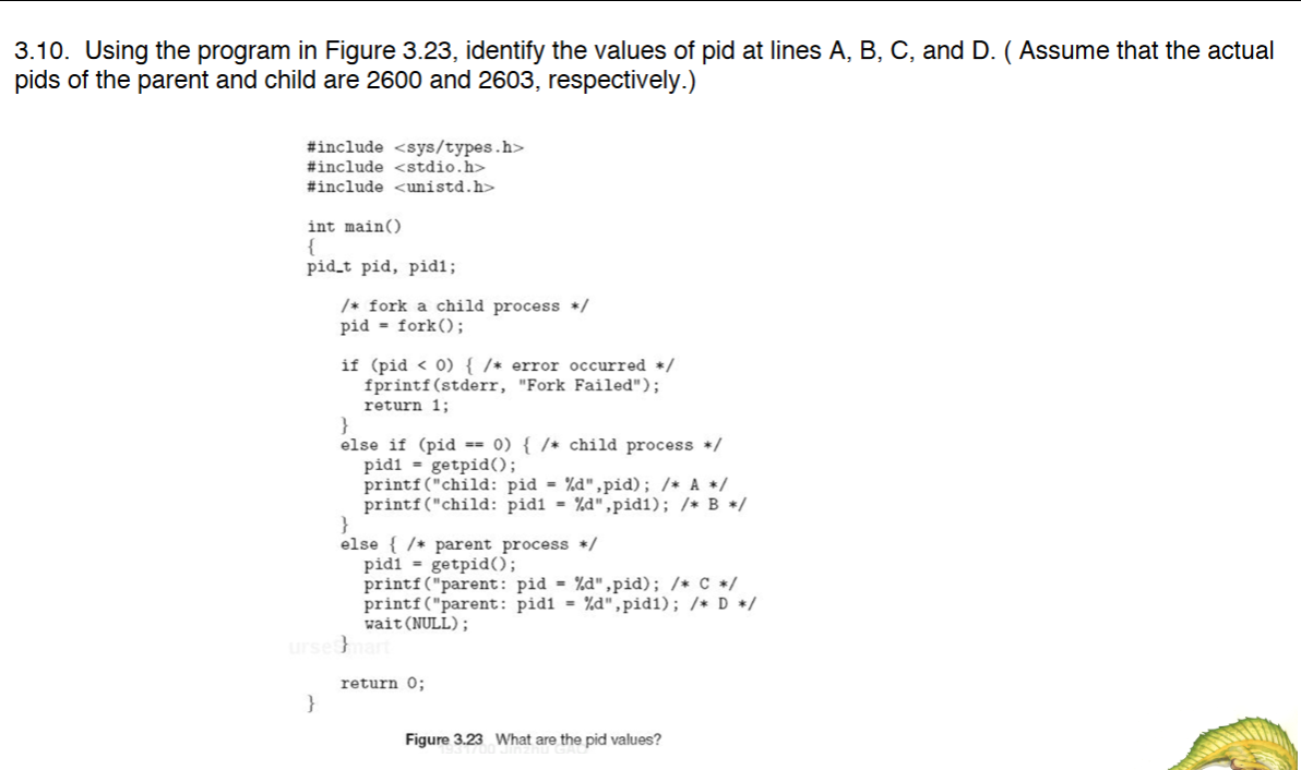 Solved 3.10. Using the program in Figure 3.23, identify the | Chegg.com