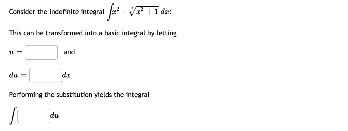 Solved Consider the indefinite integral fa?. 2 +1 da: This | Chegg.com