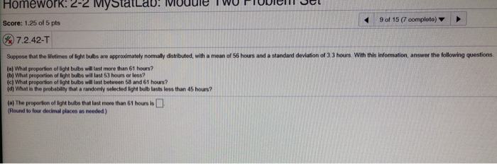 Solved Homework: 2-2 MyStatLab. Module 1 wo「roblem 90115 (7 | Chegg.com