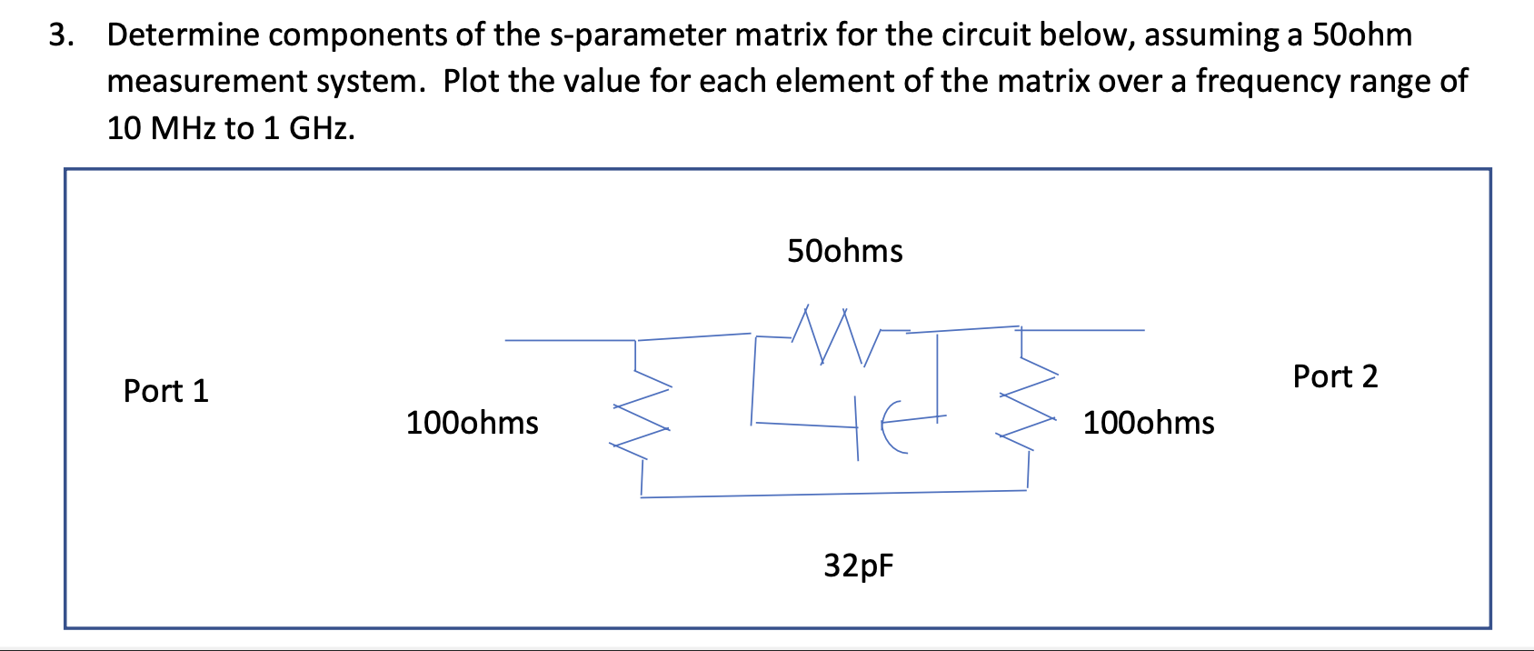 Solved Determine components of the s-parameter matrix for | Chegg.com