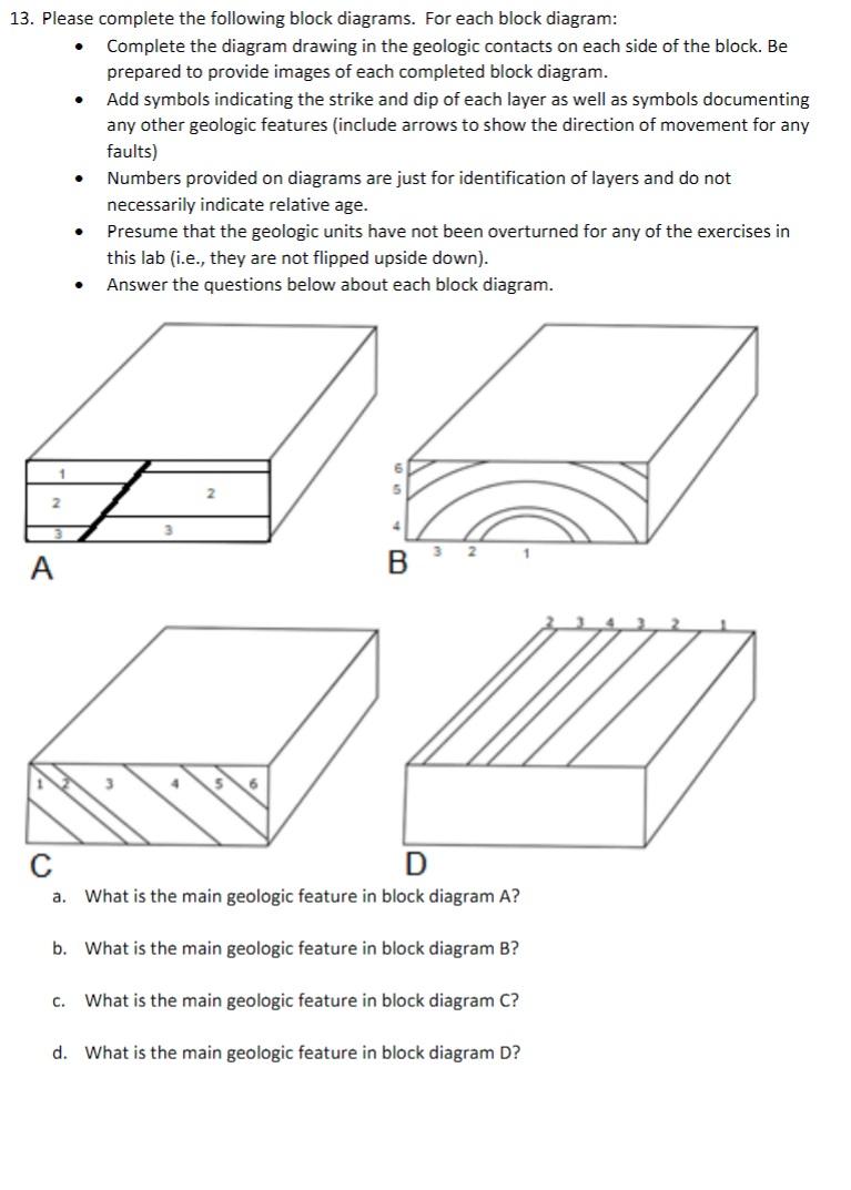 Solved 13. Please complete the following block diagrams. For | Chegg.com