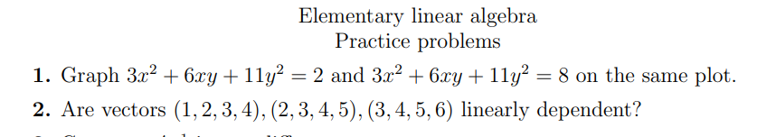 Solved Elementary linear algebra Practice problems 1. Graph | Chegg.com