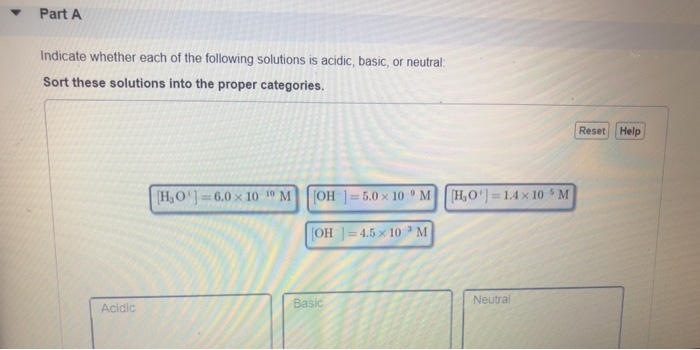 Solved Part A Indicate whether each of the following | Chegg.com