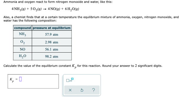 Solved Ammonia and oxygen react to form nitrogen monoxide | Chegg.com