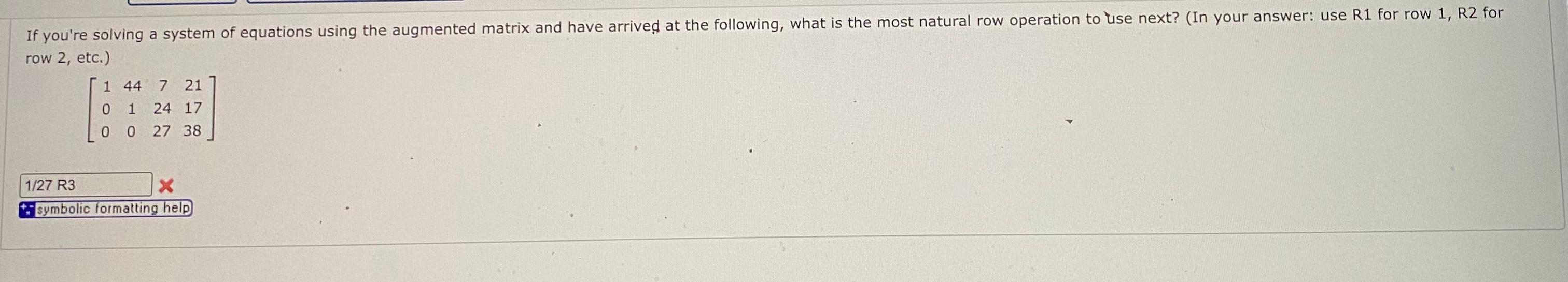 Solved If you're solving a system of equations using the | Chegg.com
