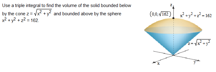 Solved Use a triple integral to find the volume of the solid | Chegg.com