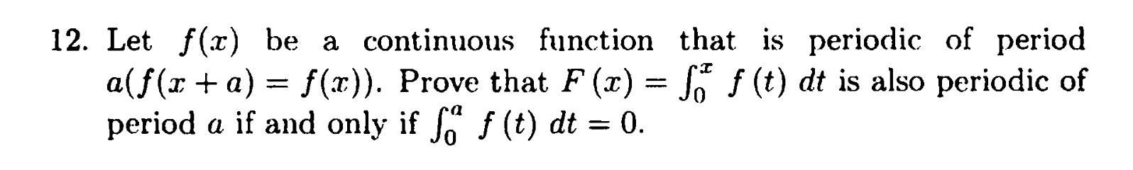 Solved 12 Let F X Be A Continuous Function That Is