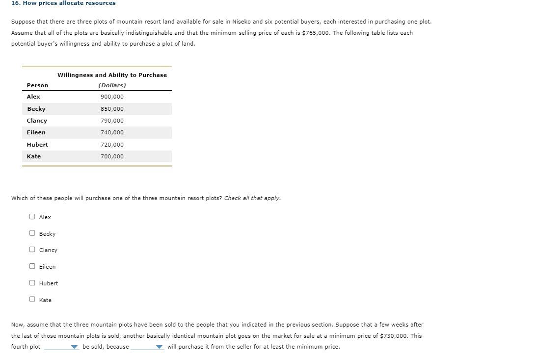 Solved Suppose that there are three plots of mountain resort | Chegg.com