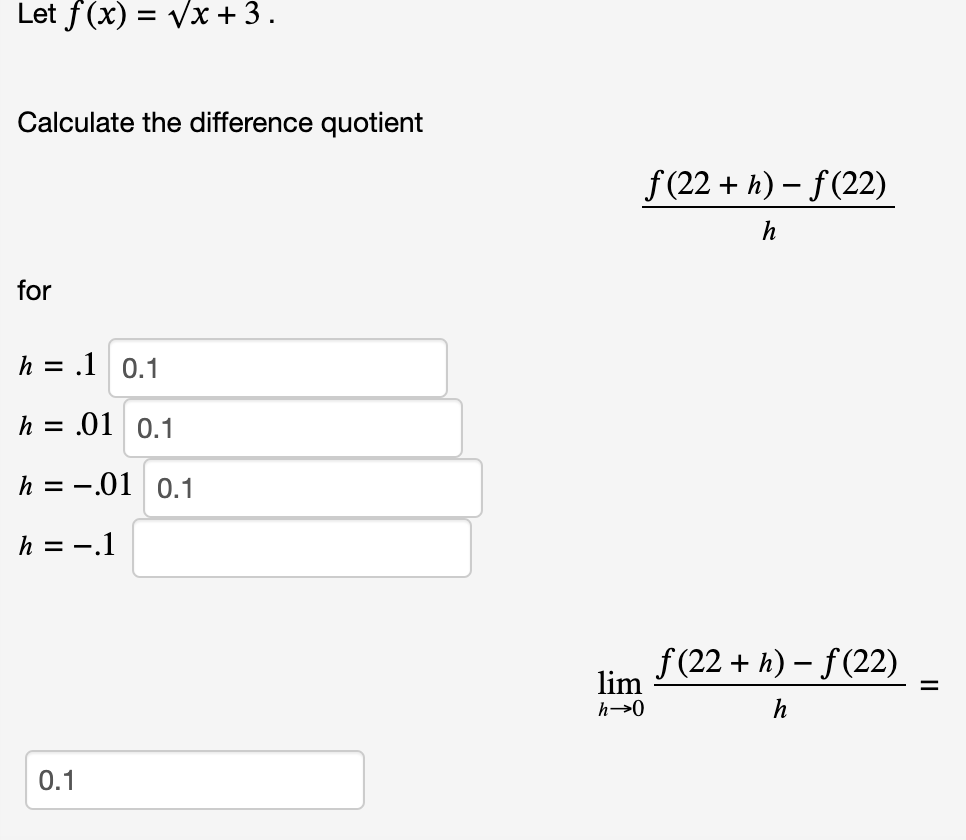 Solved Let f(x)=x2+3.Calculate the difference | Chegg.com