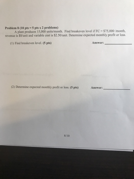 Solved Problem 8 (10 pts 5 pts x 2 problems) A plant | Chegg.com