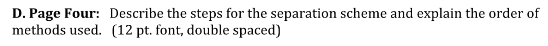 Solved Given the following mixture devise a separation | Chegg.com