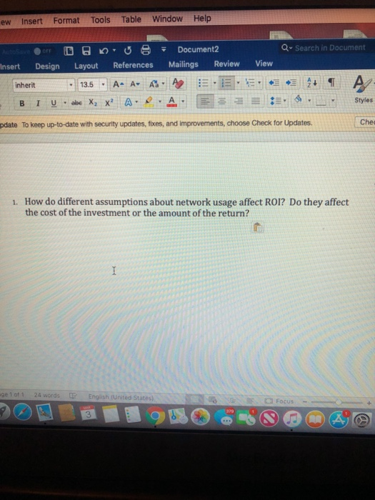 Solved ew Insert Format Tools Table Window Help Q Search in | Chegg.com