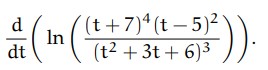 Solved \\( \\frac{\\mathrm{d}}{\\mathrm{dt}}\\left(\\ln | Chegg.com