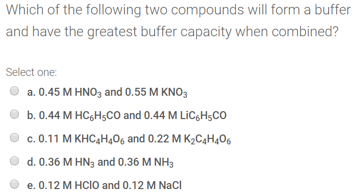 Solved Which of the following two compounds will form a | Chegg.com