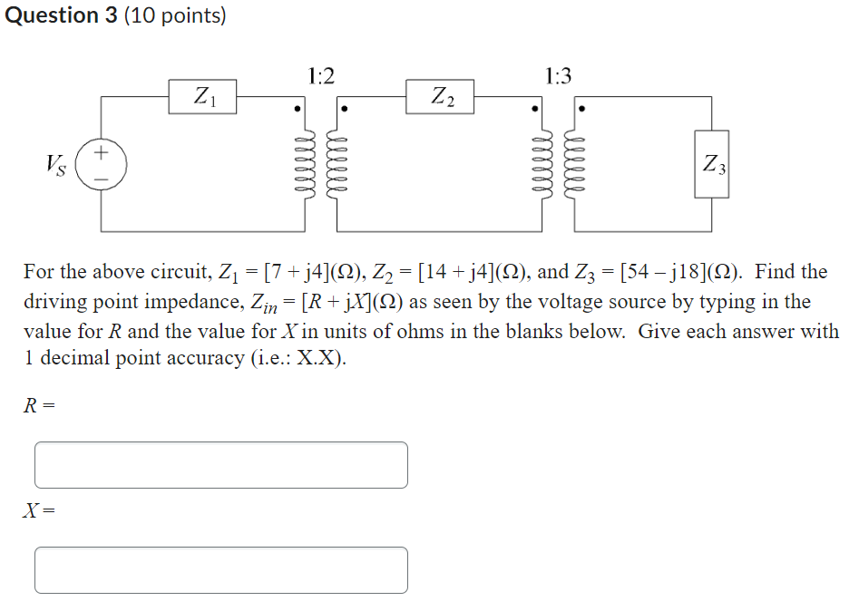 Solved Question 3 (10 points) For the above circuit, | Chegg.com