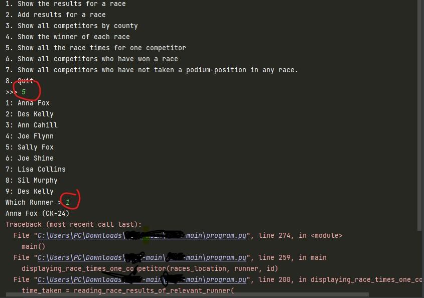 Solved I'm not sure What's wrong with code when I choose 4 | Chegg.com