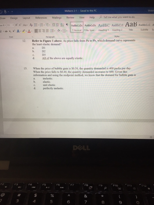 Solved Styles Paragraph ont Part II Which of the following | Chegg.com