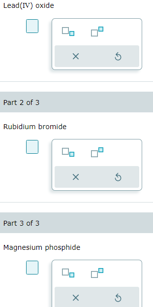 Solved Write the chemical formula for each of the following | Chegg.com