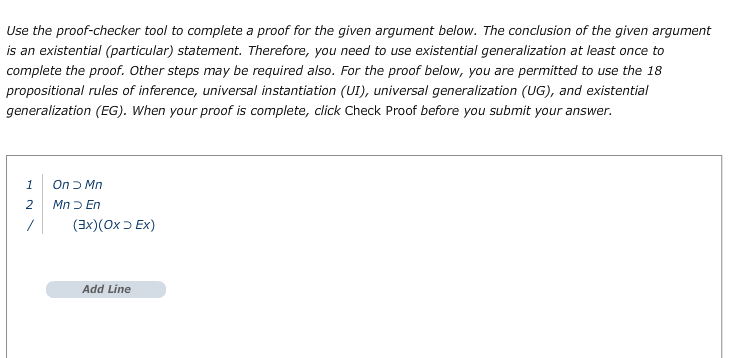 Solved Use the proof-checker tool to complete a proof for | Chegg.com