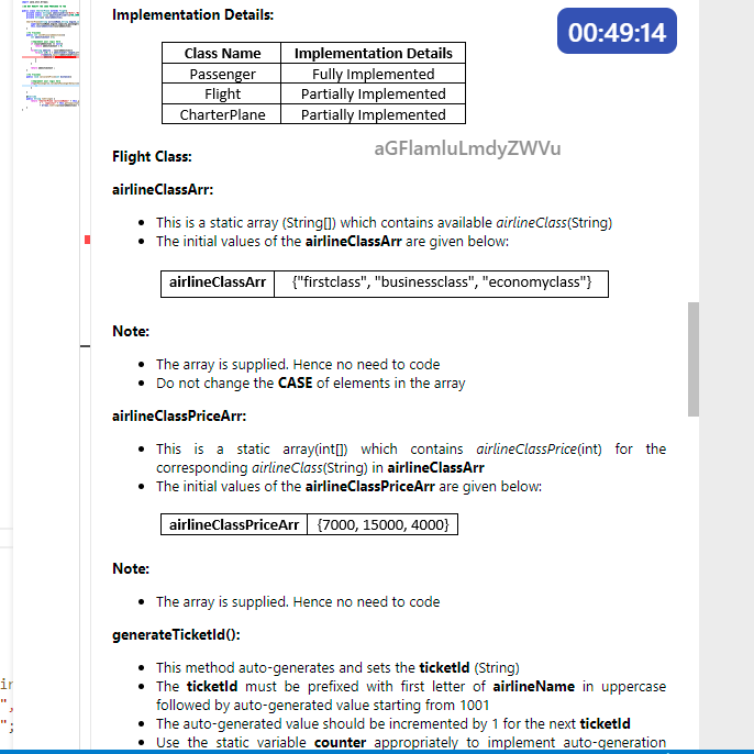 Solved !! Question 2: Object Oriented Programming: 00:49:32 | Chegg.com