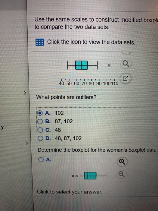 Solved Use the same scales to construct modified boxplots | Chegg.com